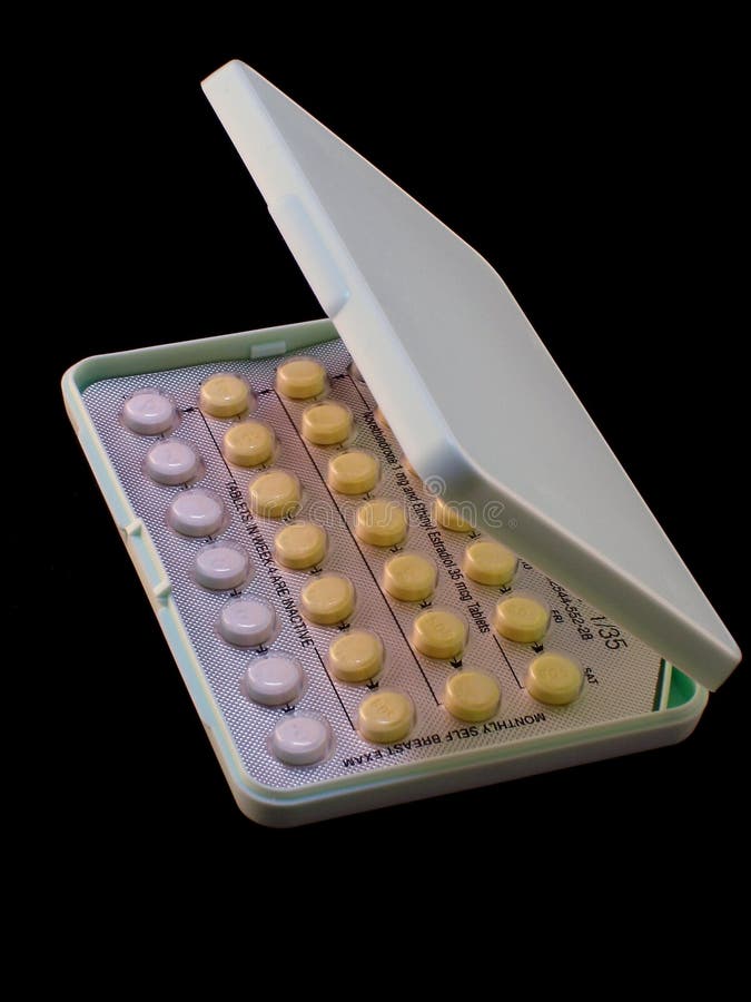 Birth Control Pills (vertical) Stock Photo - Image of protection ...