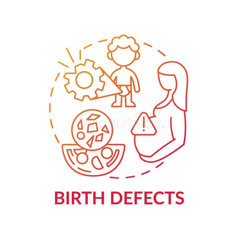 Birth defects concept icon stock vector. Illustration of environment ...