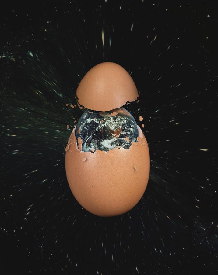 Birth of the Earth Planet, Symbolic Image Stock Illustration ...