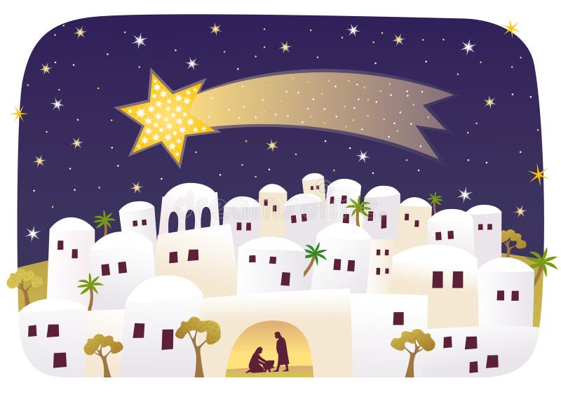 Birth Of Jesus In Bethlehem Stock Vector - Image: 16896552