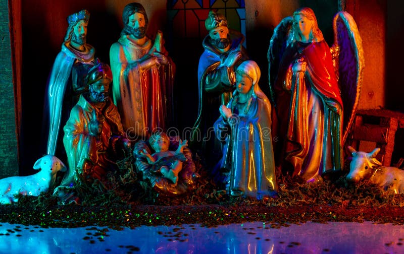 Birth of Jesus in Bethlehem. Biblical Scene. Bethlehem. Stock Photo ...