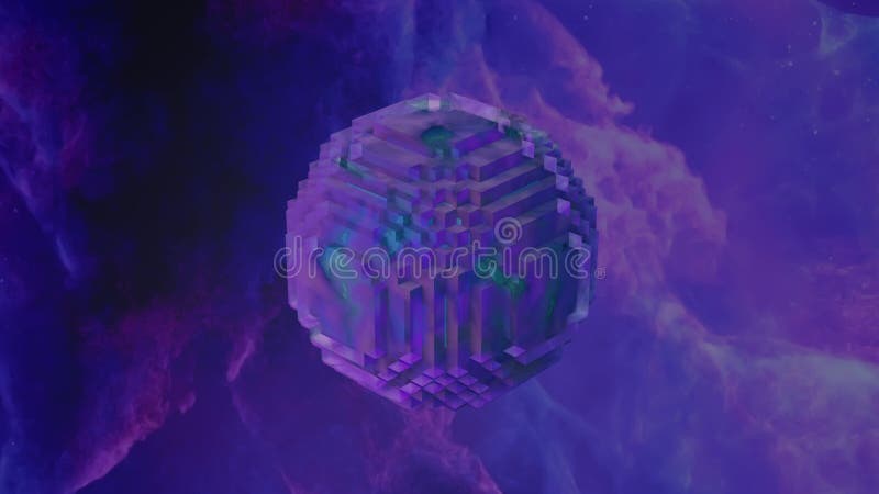 The Birth of a Planet in Space Stock Video - Video of geometric ...