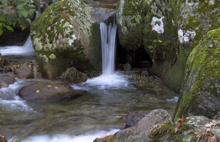 Birth of a River in the Mountains with Clear and Fresh Water Horizontal ...