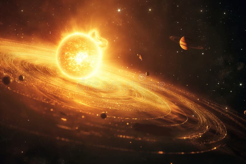 Birth of the Solar System with Protoplanetary Disk, Final Stage Stock ...