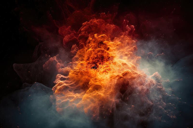 The Birth of a Star, with Its Surrounding Nebulosity and Dust Clouds ...