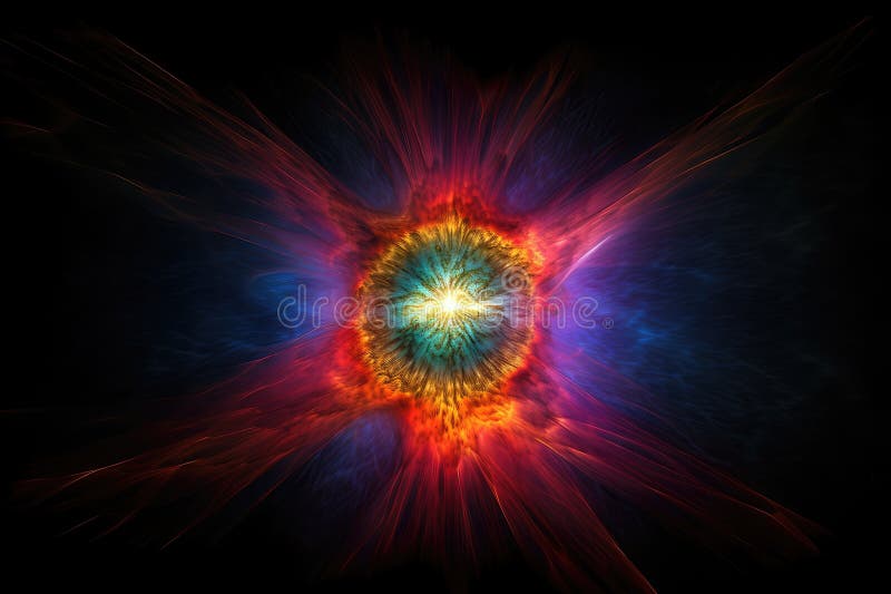 The Birth of a Star, Seen in Explosive and Colorful Flash Stock ...