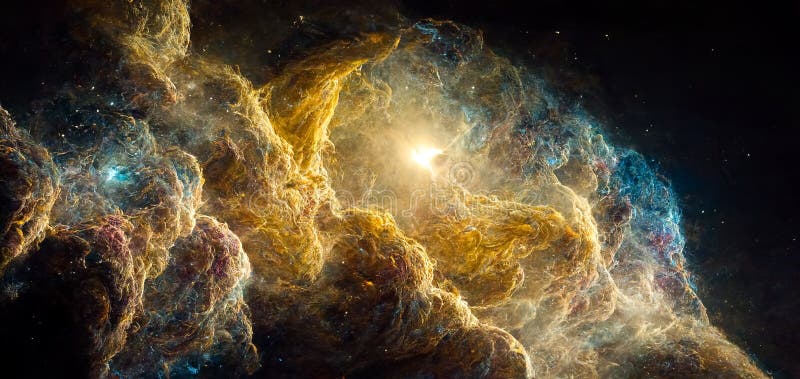 Birth of Stars James Webb Artistic Depiction Stock Photo - Image of ...