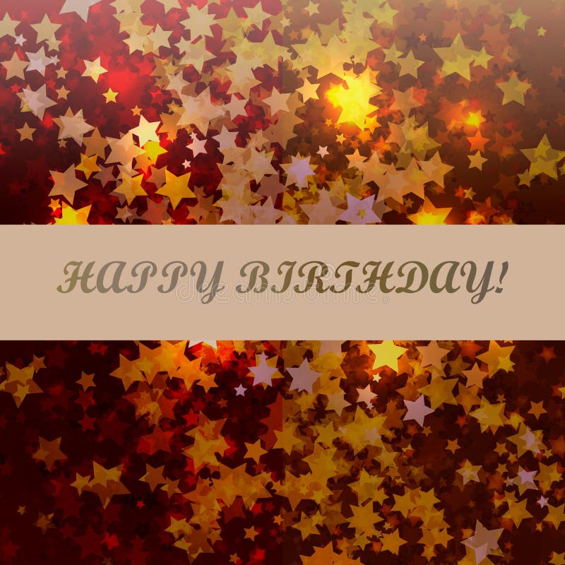 Birthday Abstract Star Background Card Stock Vector - Illustration of ...