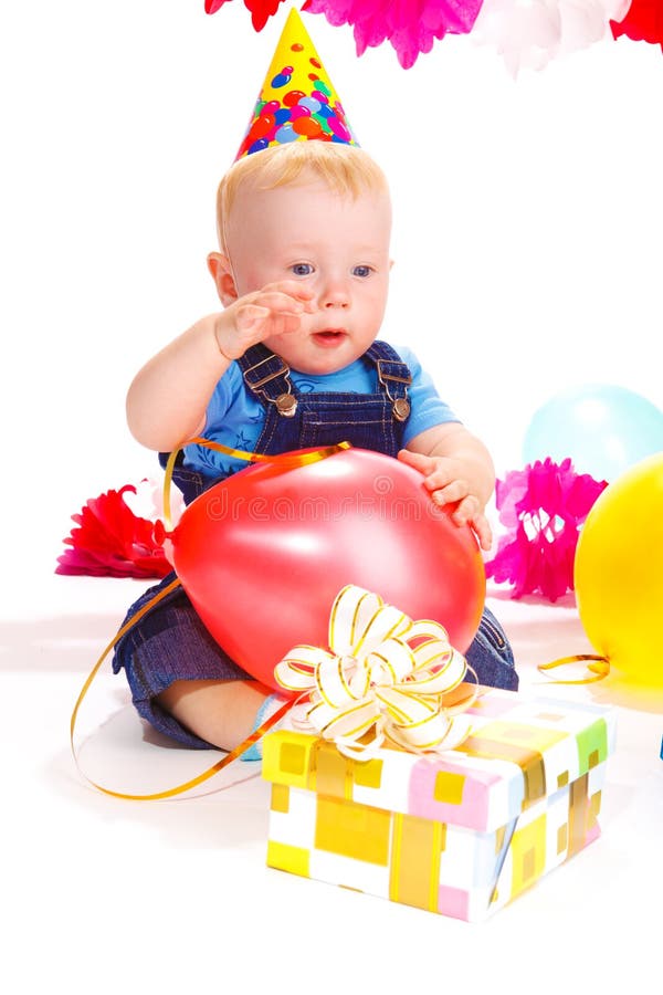 Happy birthday baby stock photo. Image of beautiful, balons - 17823976
