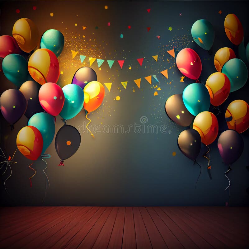 Birthday Backdrop Wallpaper Stock Illustration - Illustration of modern ...
