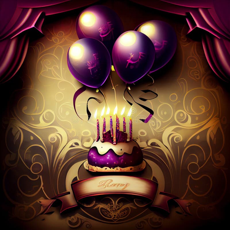 Birthday Backdrop Wallpaper Stock Illustration - Illustration of ...