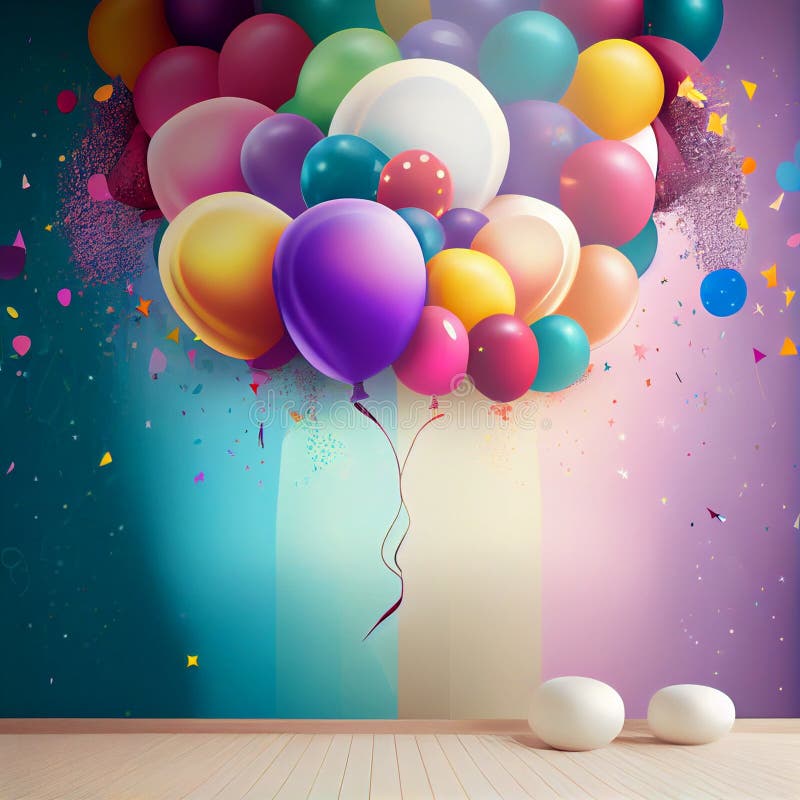 Birthday Backdrop Wallpaper Stock Illustration - Illustration of space ...
