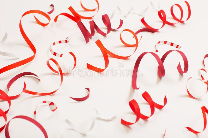 Birthday Background with Serpentine on White Stock Image - Image of ...