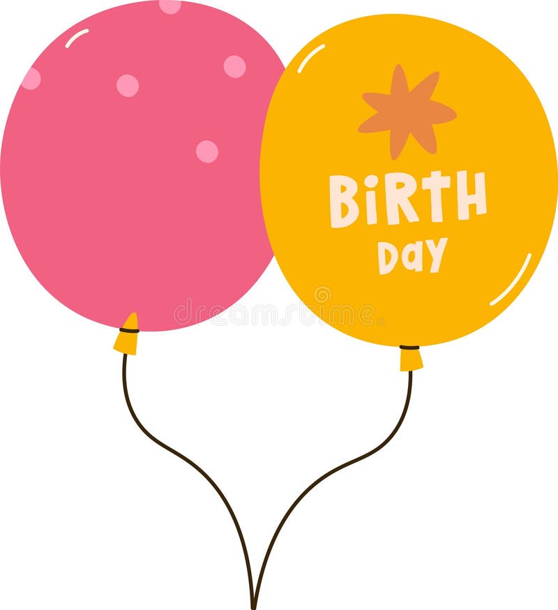 Birthday Balloons Postcard stock vector. Illustration of birthday ...