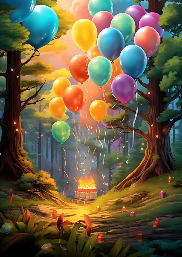 Birthday Bash Art for Crafters Stock Illustration - Illustration of ...