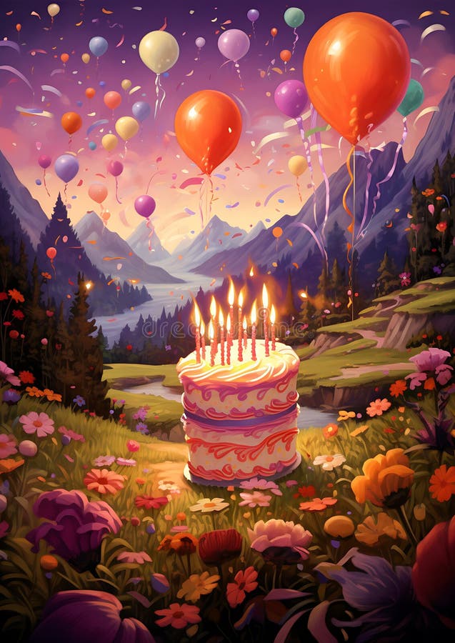 Birthday Bash Art for Crafters Stock Illustration - Illustration of ...