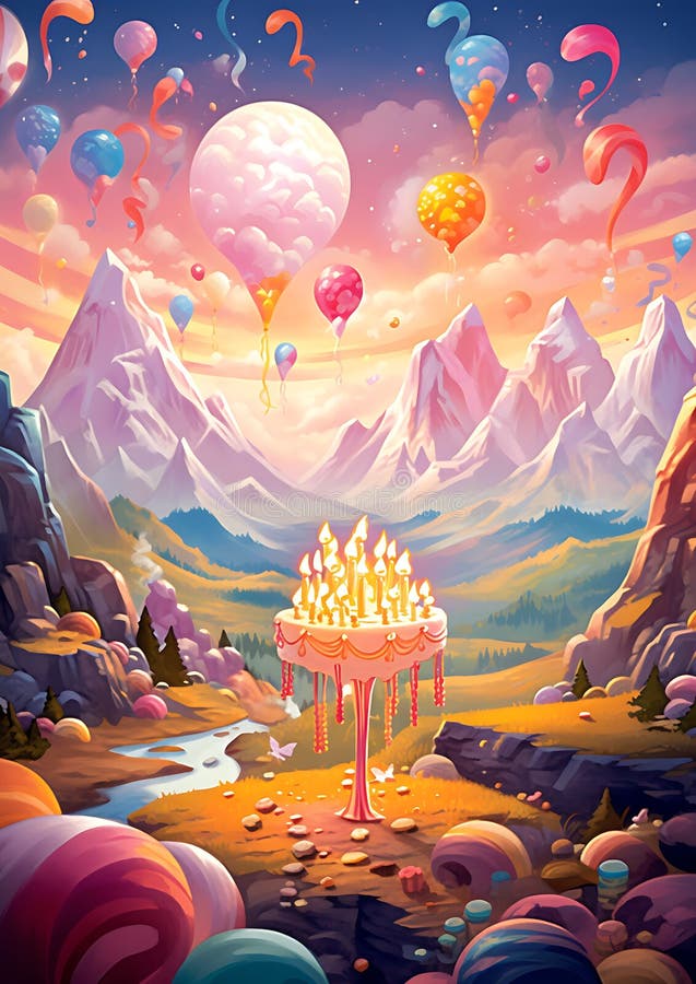 Birthday Bash Art for Crafters Stock Illustration - Illustration of ...