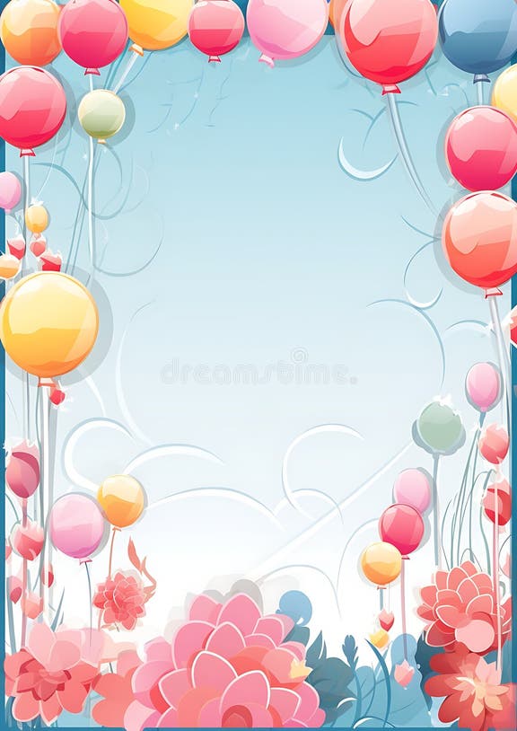 Birthday Bash Frames for Crafters Stock Illustration - Illustration of ...