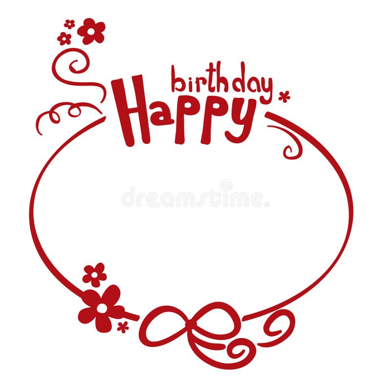 Birthday border stock vector. Illustration of flowers - 14182539