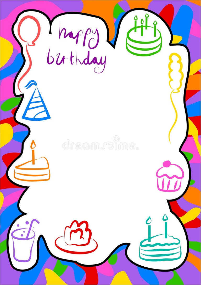 Birthday Border Design Stock Illustrations – 158,781 Birthday Border ...