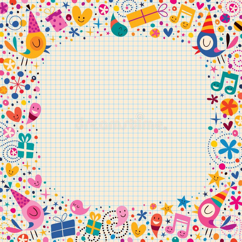 Birthday border stock vector. Image of invitation, border - 30669089