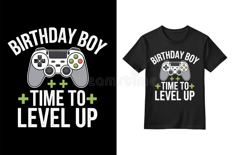 Birthday Boy Gamer Graphic Design Stock Vector - Illustration of gamer ...