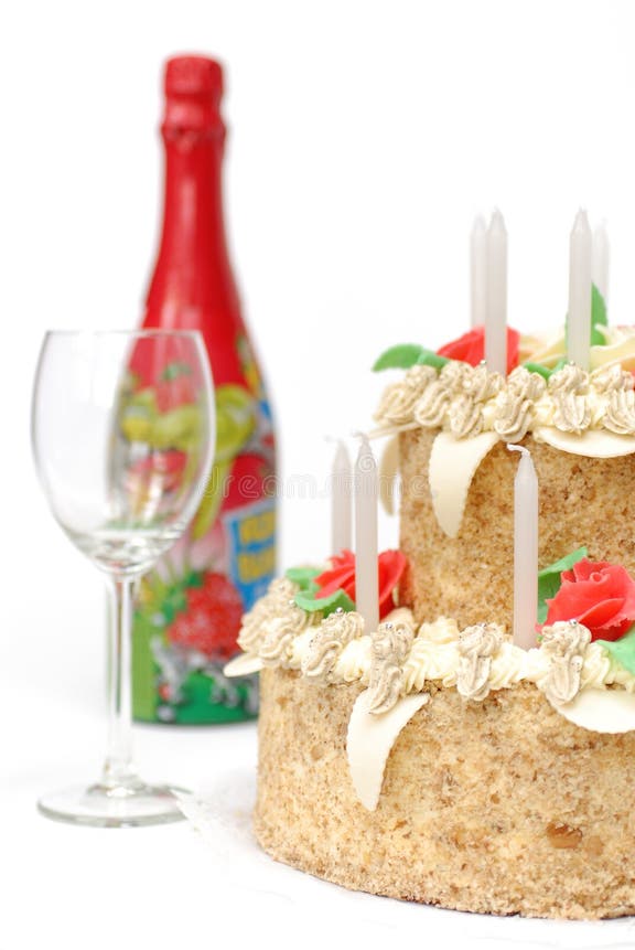 Birthday cake stock image. Image of flame, celebration - 1700771