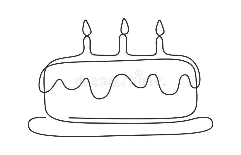 Birthday Candle Line Drawing at Kristen Mcdonald blog
