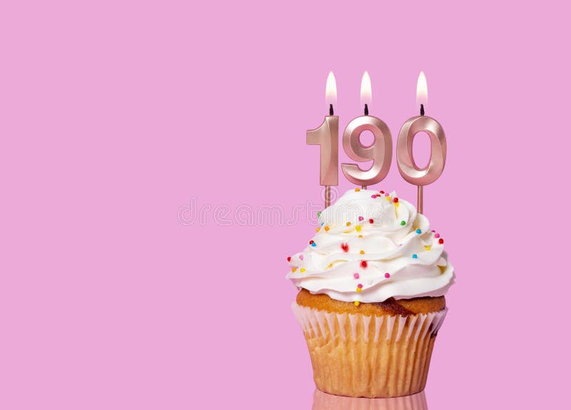 Birthday Cake Candle Number 190 Stock Photos - Free & Royalty-Free ...