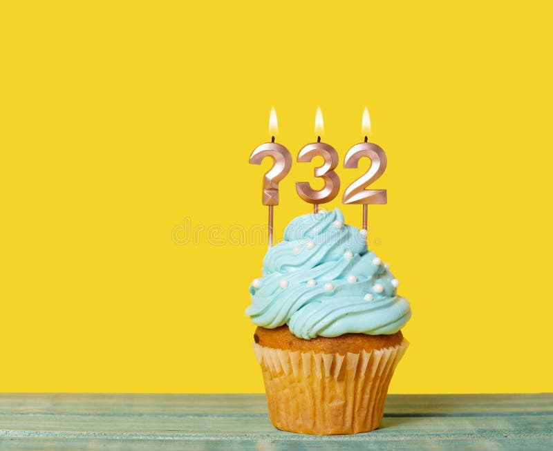 Birthday Cake with Candle Question Mark and Number 32 Stock Image ...