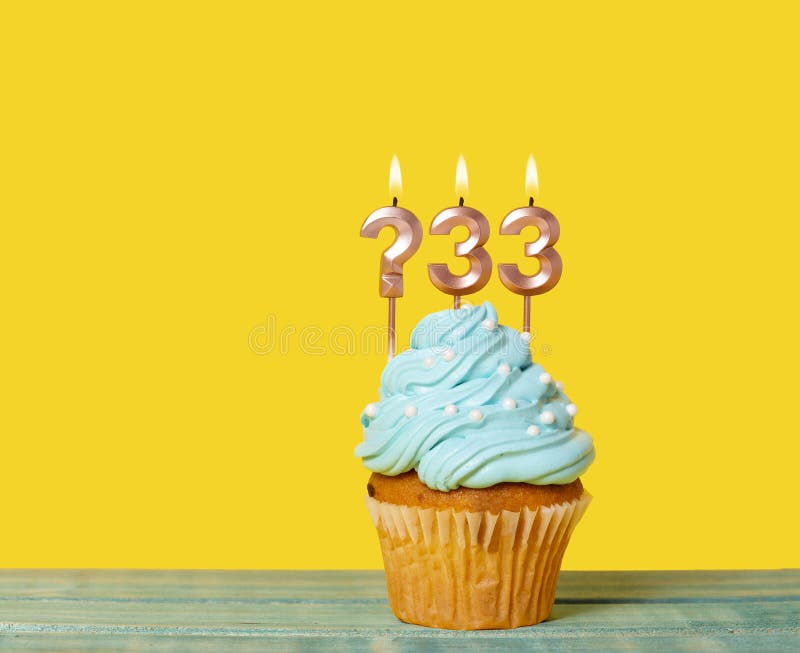 Birthday Cake with Candle Question Mark and Number 33 Stock Image ...