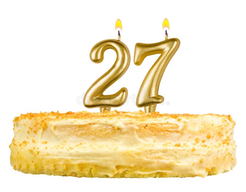 Birthday Cake Candles Number Twenty Seven Stock Photos - Free & Royalty ...