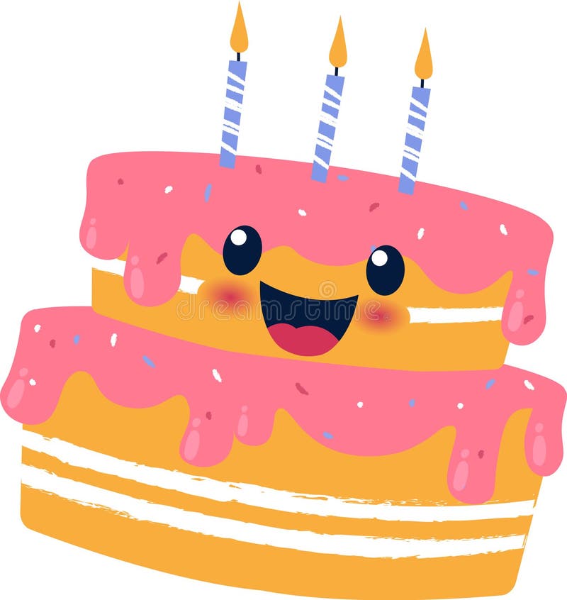 Birthday Cake Character stock vector. Illustration of design - 361080219