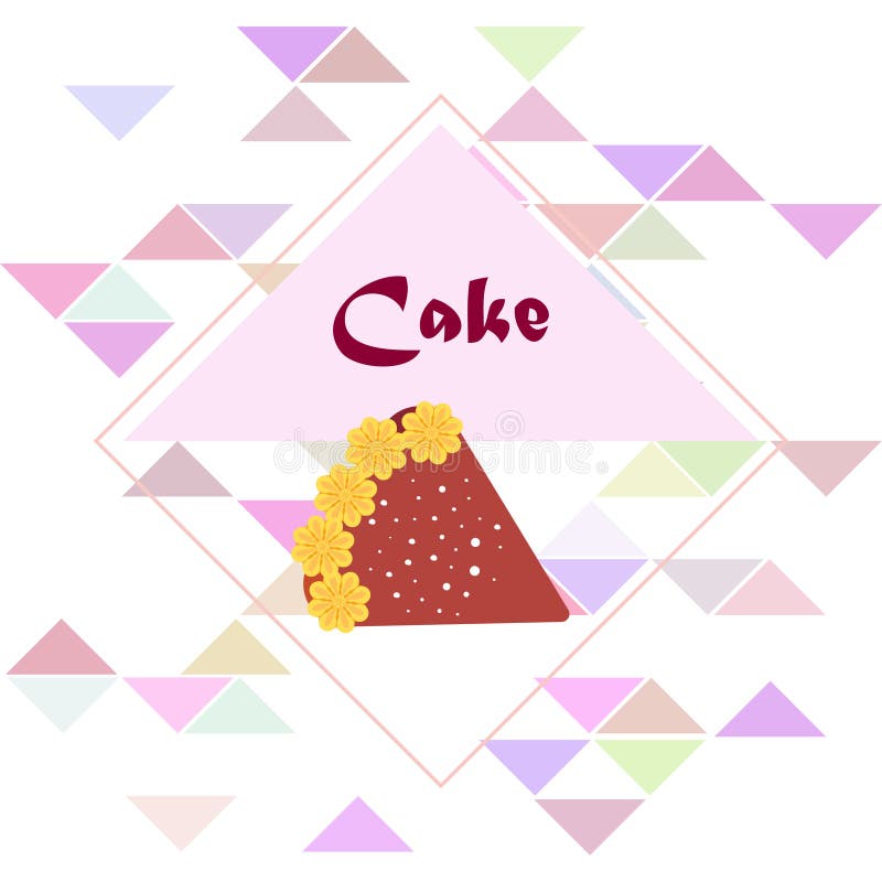 Birthday Cake and Chocolate Cake, Cut Slice. Vector Illustration Stock ...