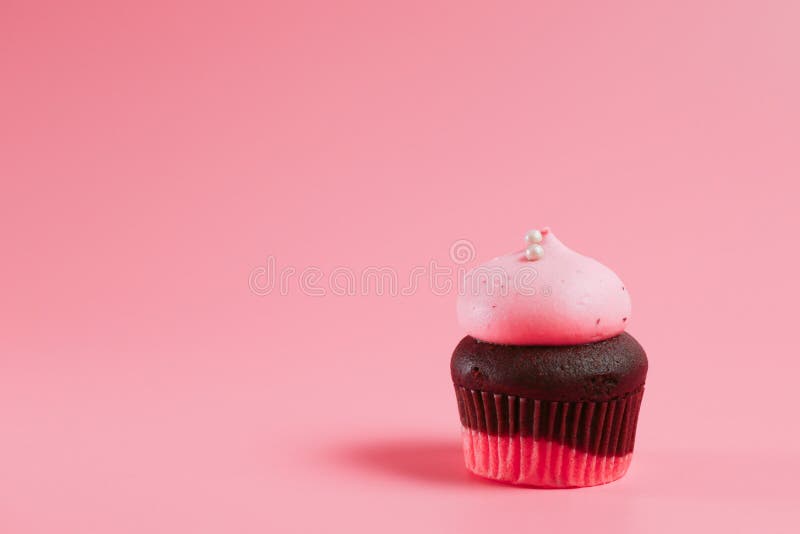 Birthday Cake on Color for the Background Stock Image - Image of ...