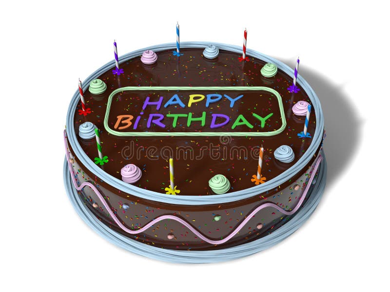 Birthday cake. stock illustration. Illustration of decorated - 60266318