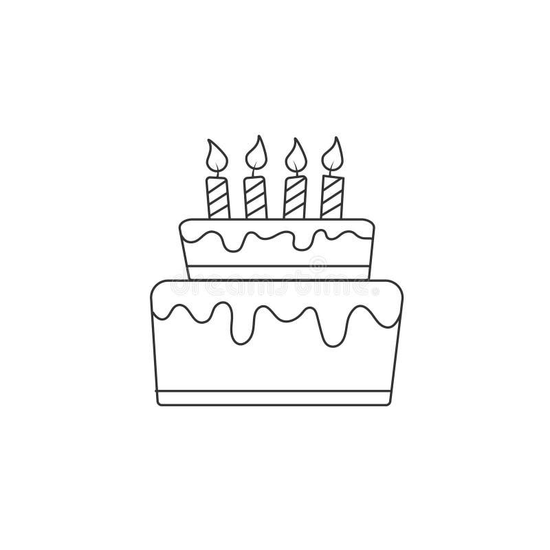 Birthday Cake. an Empty Polygon Stock Vector - Illustration of birthday ...