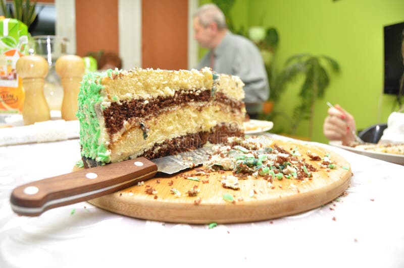 Birthday Cake. Family Gathering, Celebration Stock Image - Image of ...