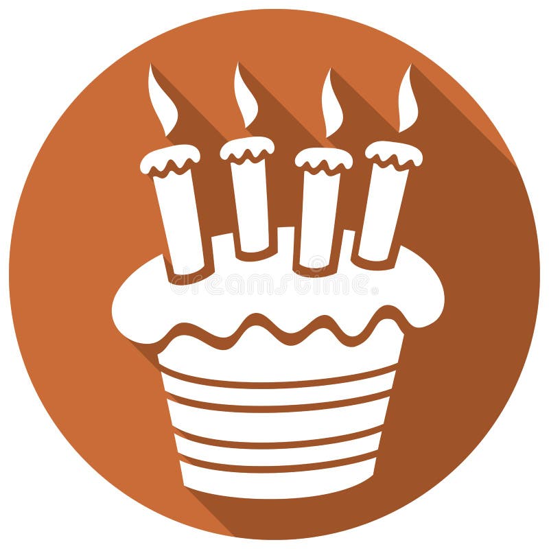 Birthday cake flat icon stock vector. Illustration of happiness - 207164776 Birthday cake flat icon stock vector. Illustration of happiness - 207164776