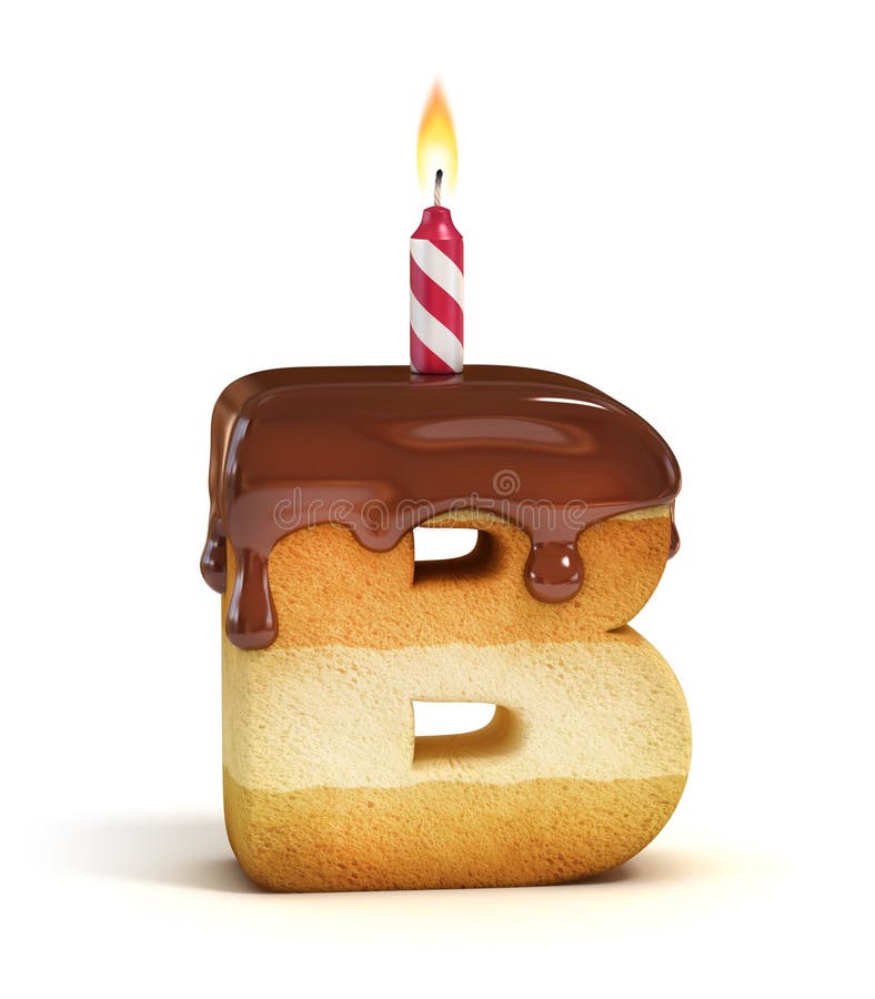 Birthday Cake Font Letter B Stock Illustration - Illustration of ...