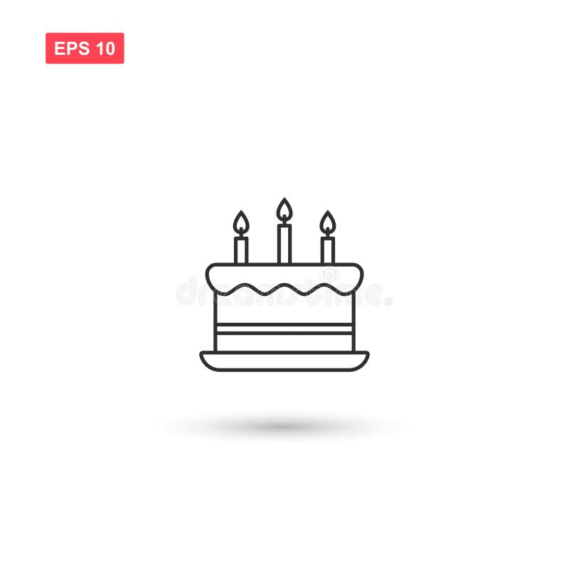 Birthday Cake Icon Vector