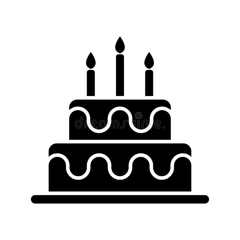 Birthday Cake Icon Vector Design Template Basic RGB Stock Illustration ...