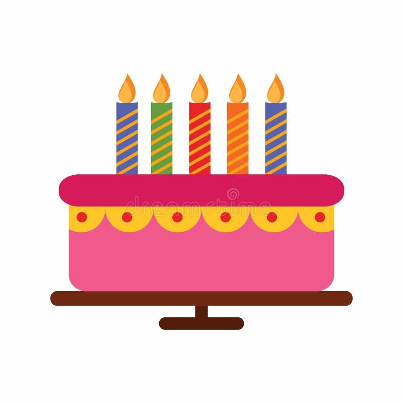 Cake 3d Icon Vector Isolated or Pie Strawberry Sweet Birthday Flat Mini ...