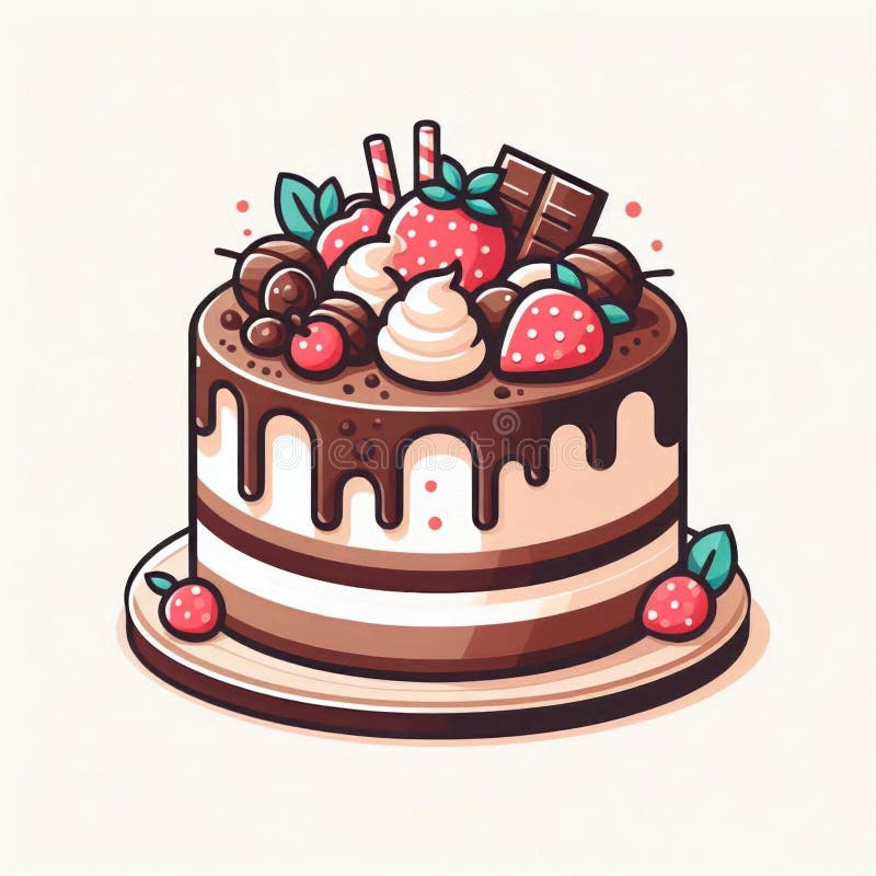 Birthday Cake Illustrations Stock Illustration - Illustration of ...