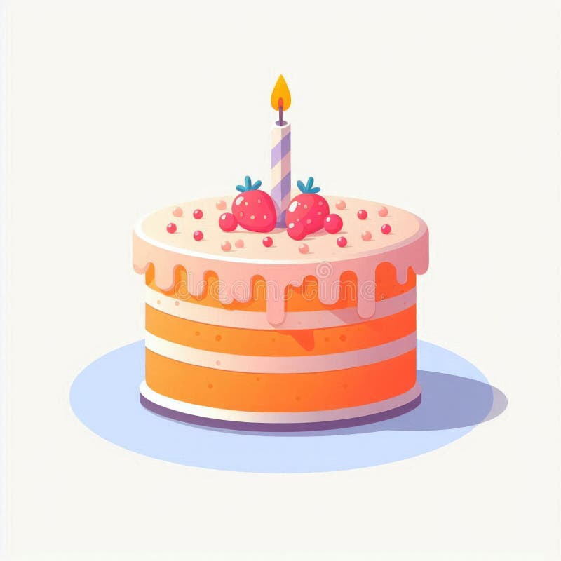 Birthday Cake Illustrations Stock Illustration - Illustration of cupcake, delicious: 348629490