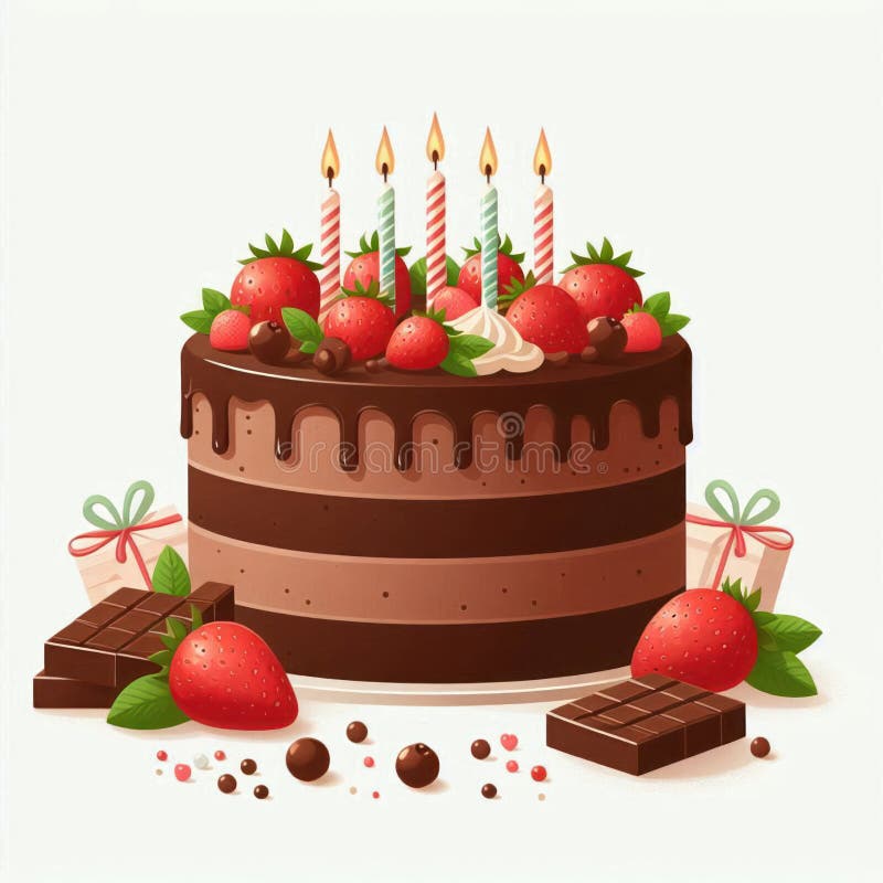 Birthday Cake Illustrations Stock Illustration - Illustration of ...
