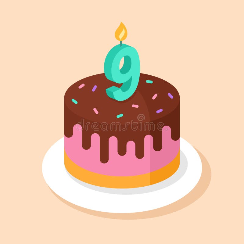 Ninth Birthday Cake Stock Illustrations – 89 Ninth Birthday Cake Stock ...