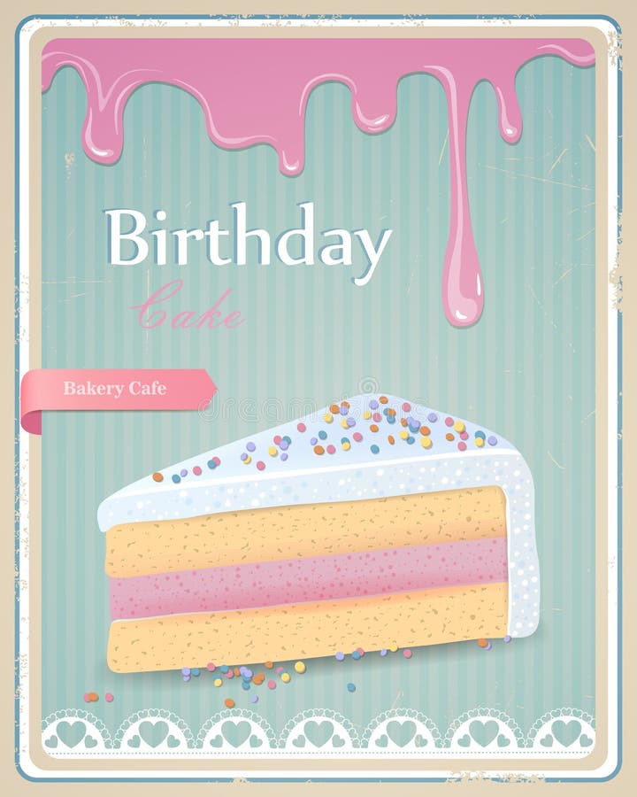 Birthday Cake Sign stock illustration. Illustration of abstract - 38049908