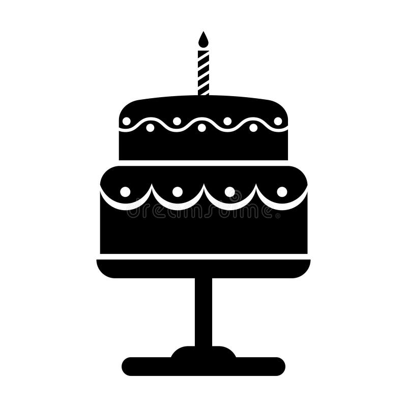 Festive Birthday Cake Silhouette Stock Illustrations – 1,235 Festive ...
