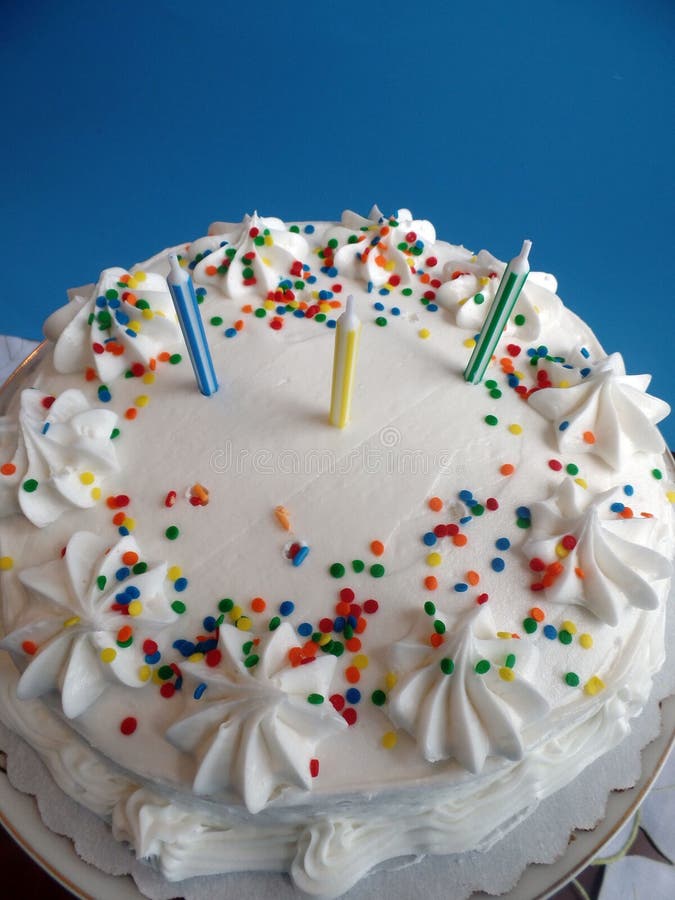 Birthday cake stock photo. Image of sprinkles, decorated - 56470302